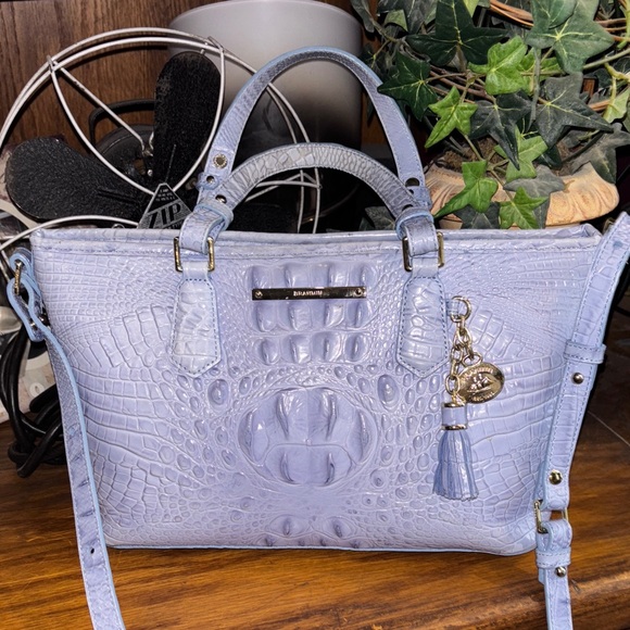 Brahmin | Bags | Brahman Mini Asher Periwinkle Melbourne Euc | Poshmark